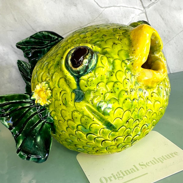 Clay Fish Sculpture - Etsy