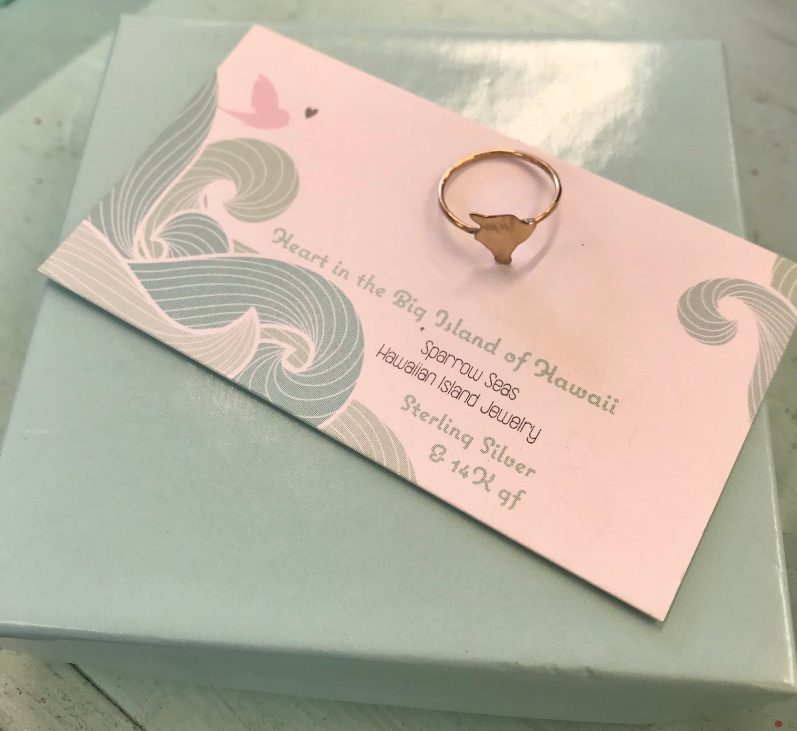 Big Island of Hawaii Dainty Ring-made to Size in Sterling - Etsy
