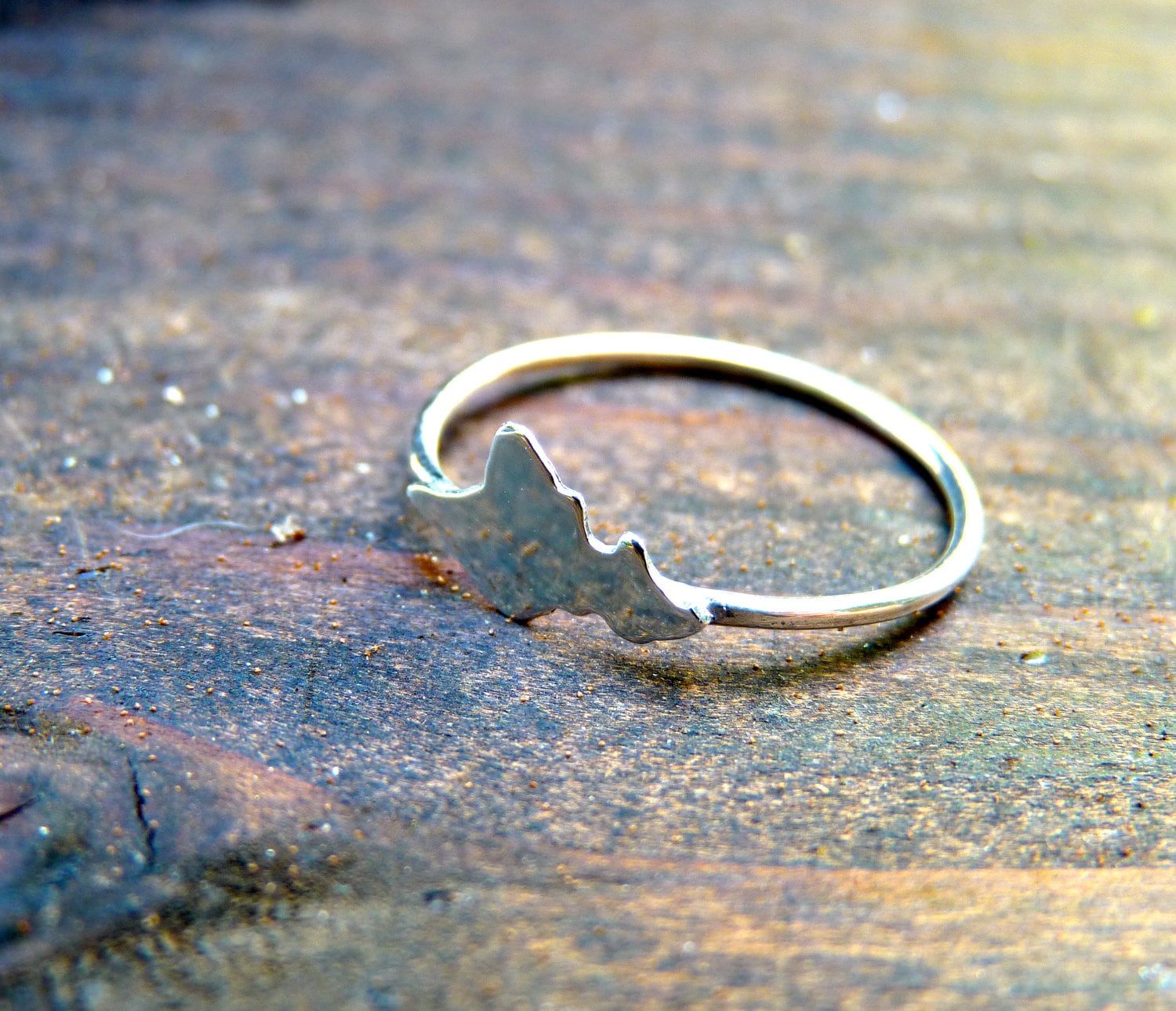 Oahu Ring Dainty Island Handmade in Sterling or 14K Gf-made - Etsy