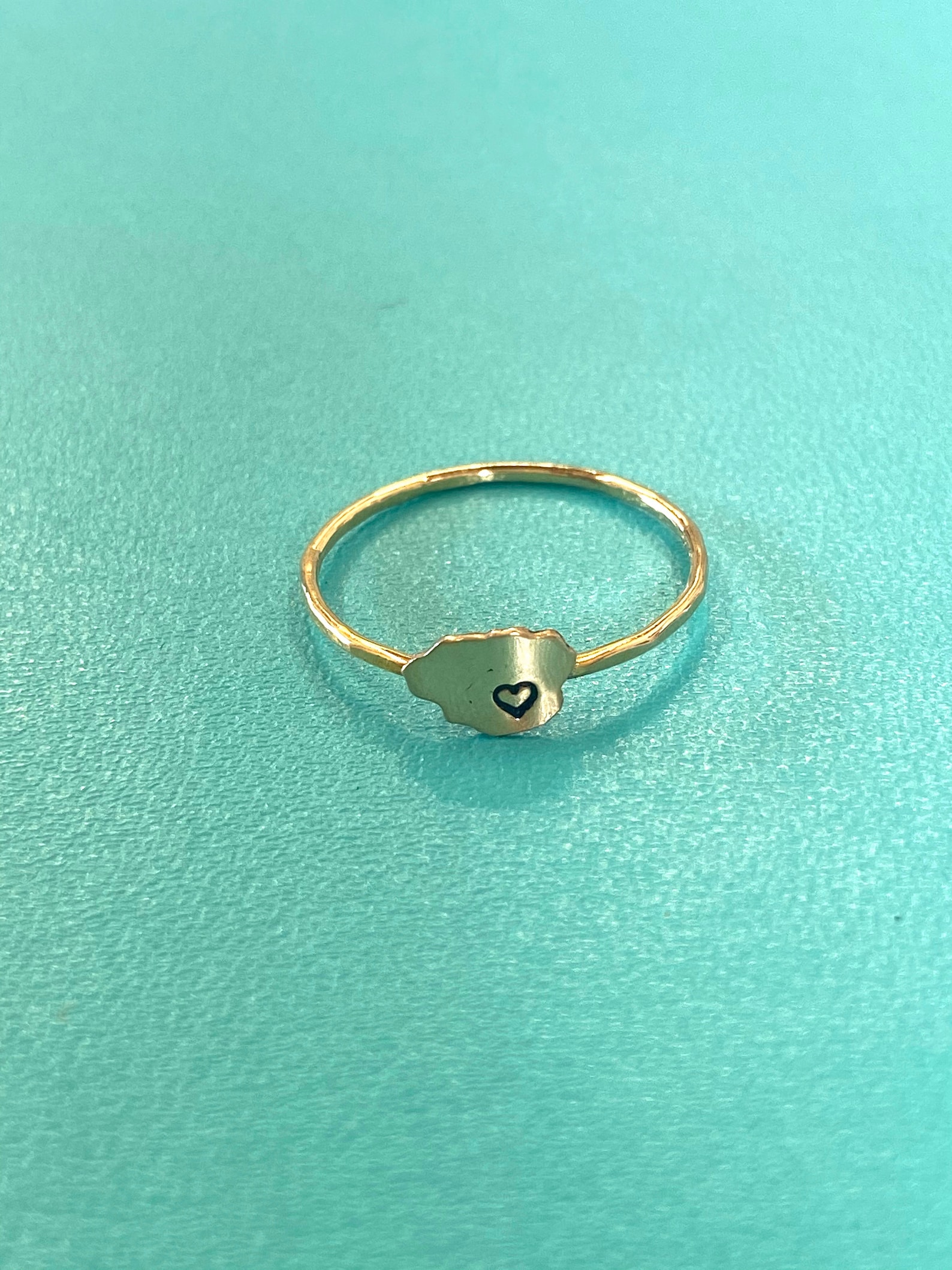 Kauai Heart Ring Hawaiian Island Ring Made to Any Size in - Etsy