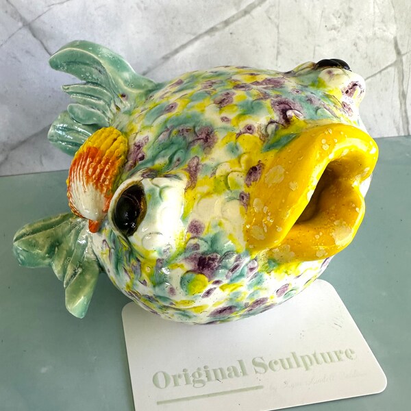 Ceramic Puffer Fish - Etsy