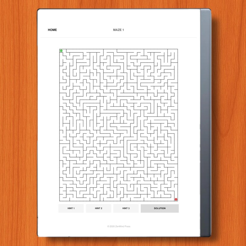 Remarkable & Supernote Maze Puzzles Hard Rectangular | Interactive PDF ...