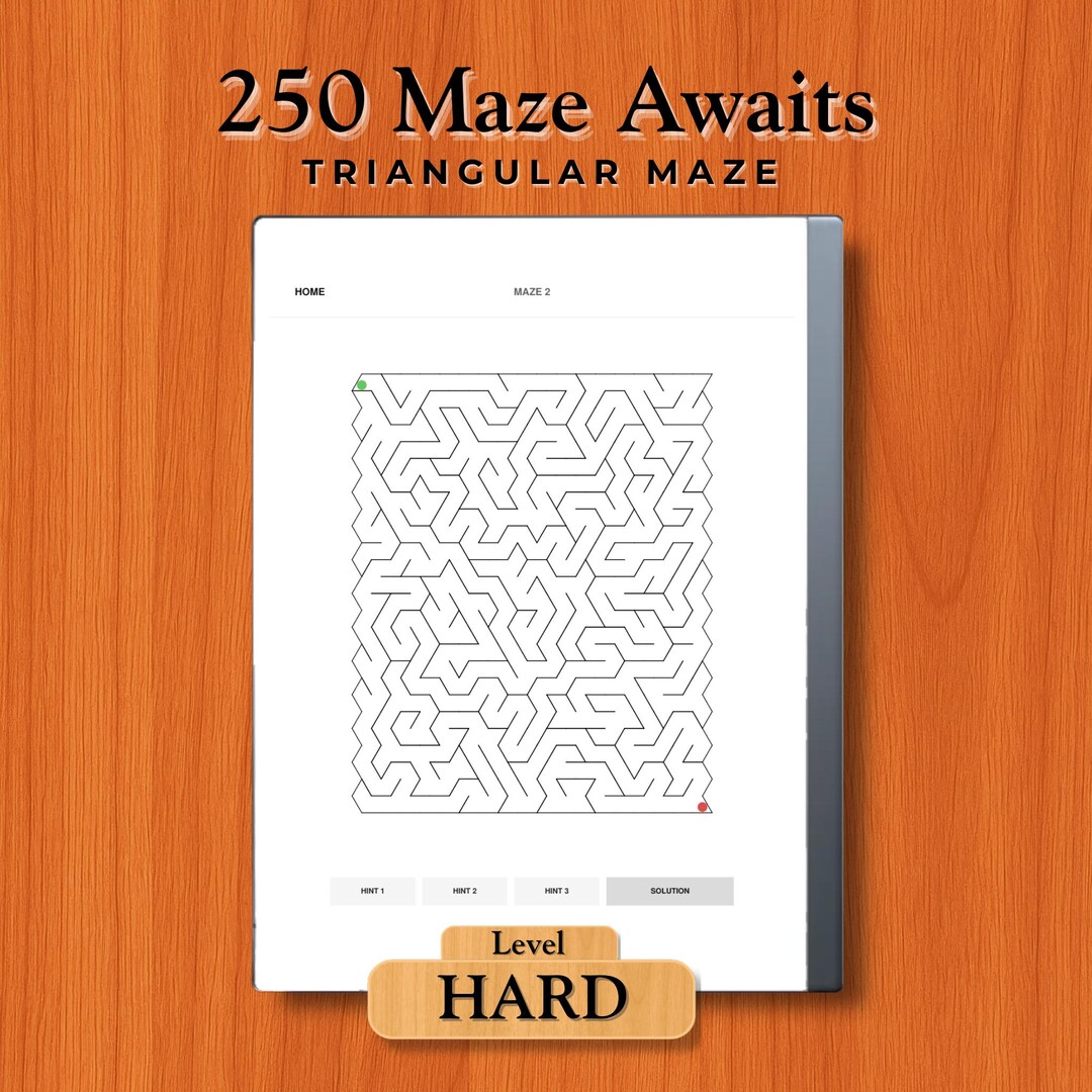250 Hard Triangular Mazes for Remarkable 2 | Challenging Maze Brain ...