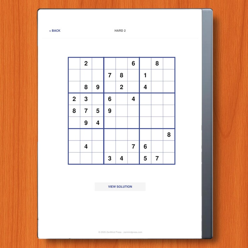 250 Hard Sudoku for Remarkable 2 | Expert Number Puzzles Interactive ...