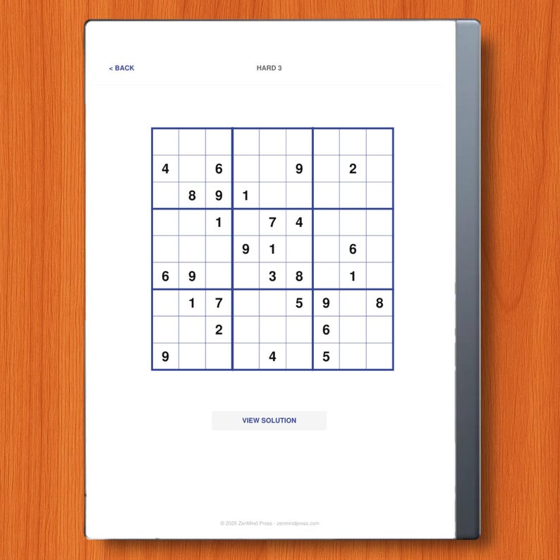 250 Hard Sudoku for Remarkable 2 | Expert Number Puzzles Interactive ...