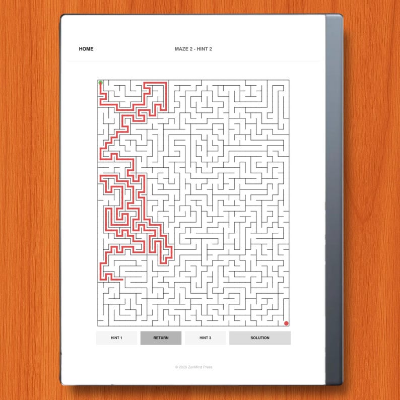 Remarkable & Supernote Maze Puzzles Hard Rectangular | Interactive PDF ...