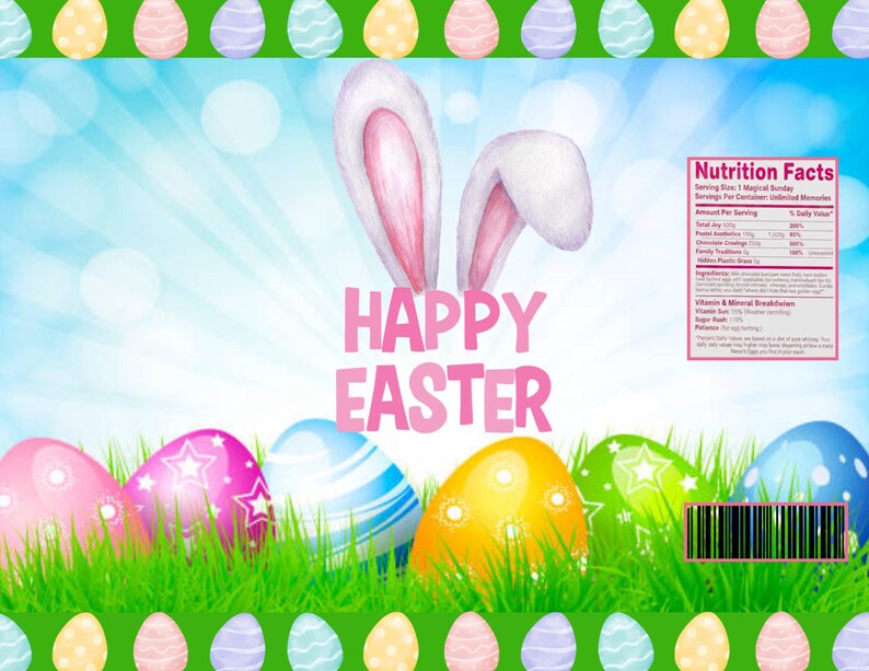 Easter Party Favor Template Bundle | Chip Bag, Capri Sun Label, Candy ...