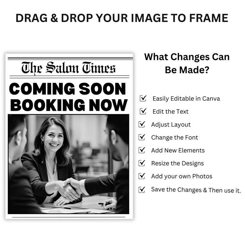 Business Newspaper Template, Newspaper Beauty Saloon Small Business ...