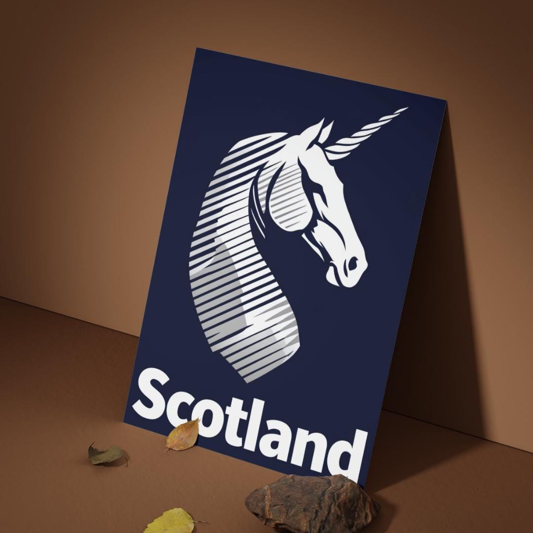 Scotland National Animal Unicorn Poster - Etsy