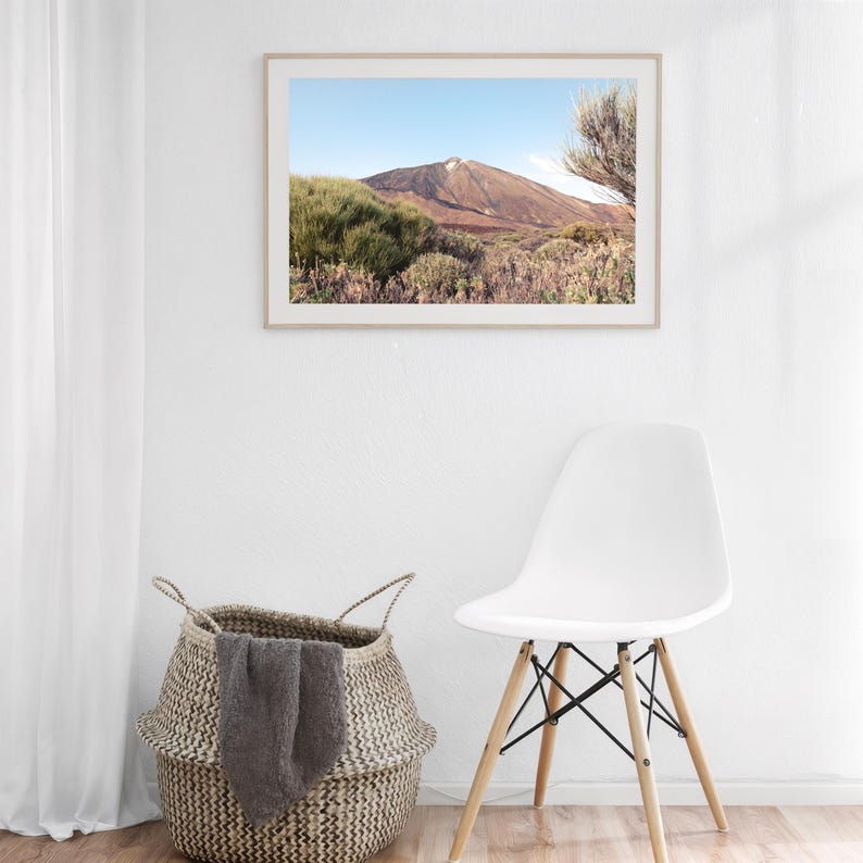 Teide Volcano Wall Art, Tenerife Mountain Landscape Printable, Teide ...
