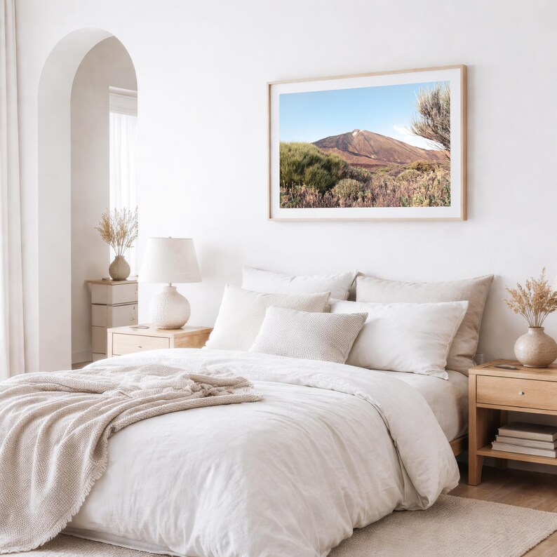 Teide Volcano Wall Art, Tenerife Mountain Landscape Printable, Teide ...