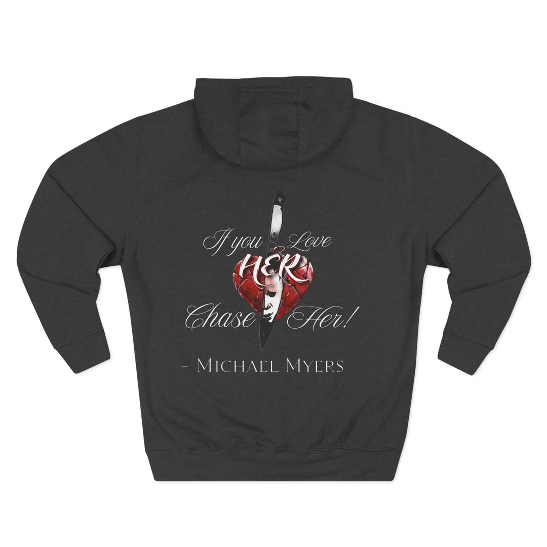 If You Love Her Chase Her Hoodie | Heart Portrait Back Print - Etsy