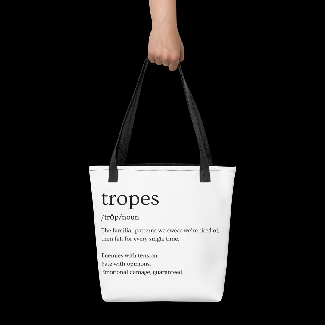 Tropes & Trysts Double-sided Book Tote Bag, Romantasy Reader Gift ...