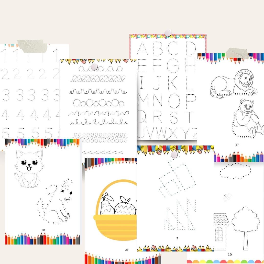 Tracing Worksheets for Preschool | 40 Pre-writing & Dot-to-dot ...