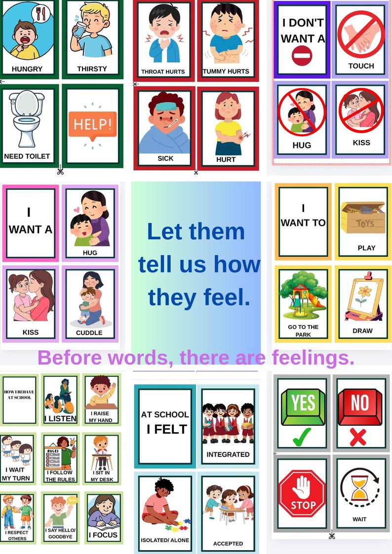 Printable PECS Communication Cards, Autism, Speech Therapy (digital ...