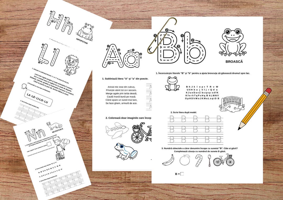Romanian Alphabet Workbook – A-Z Letter Tracing & Activities (printable ...