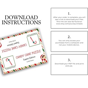 Candy Cane Puzzle Bag Toppers, Candy Cane Puzzle Treat Toppers, Candy ...