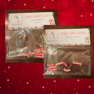 Candy Cane Puzzle Bag Toppers, Candy Cane Puzzle Treat Toppers, Candy ...