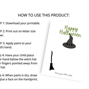 Halloween Witch Handprint Craft, Halloween Activity, Handprint Art ...