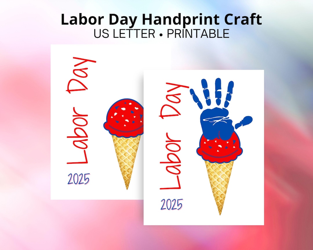 Labor Day Handprint Art, Labor Day Activity, Handprint Art, Handprint ...