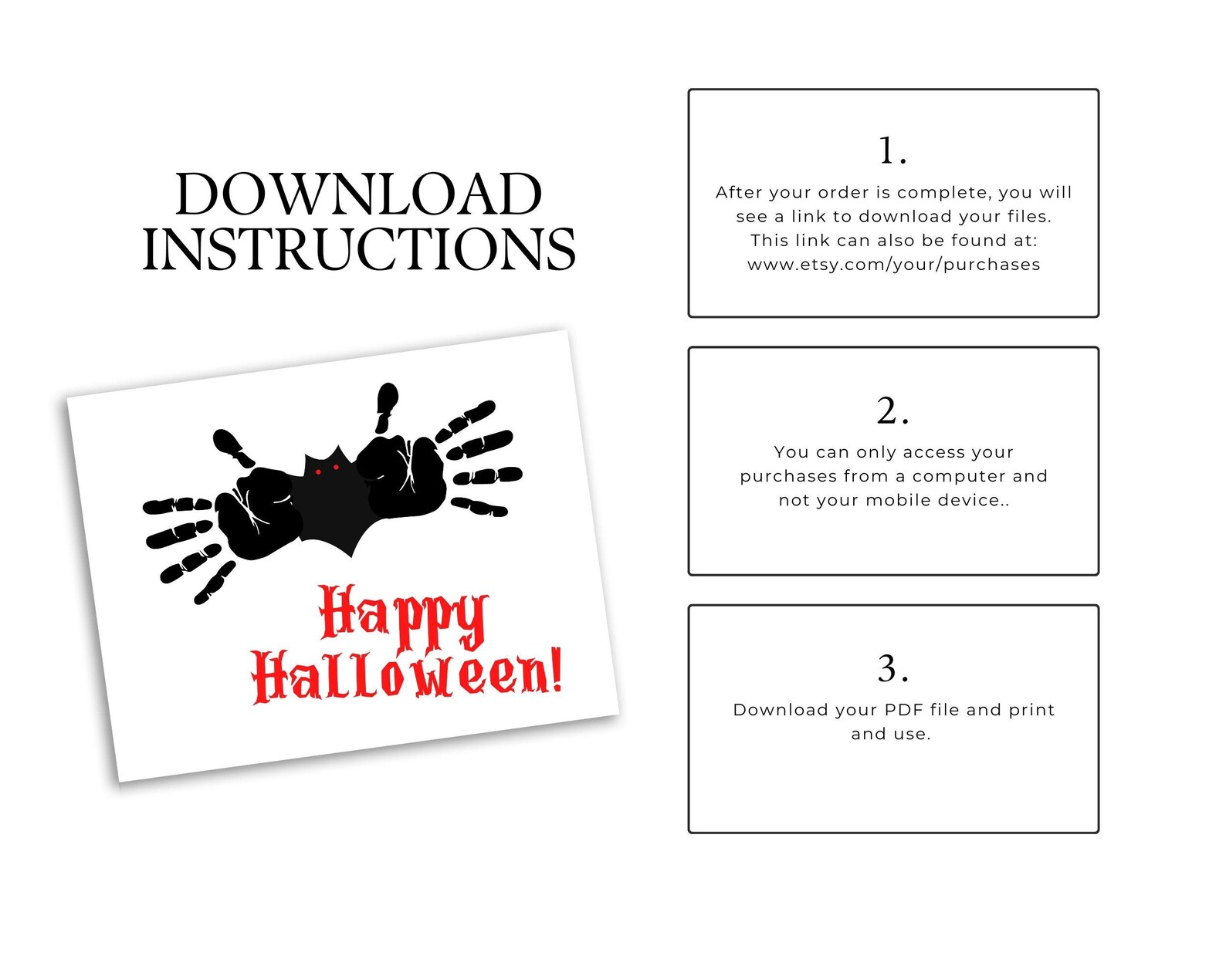 Halloween Handprint Bat Craft, Halloween Activity, Handprint Art ...