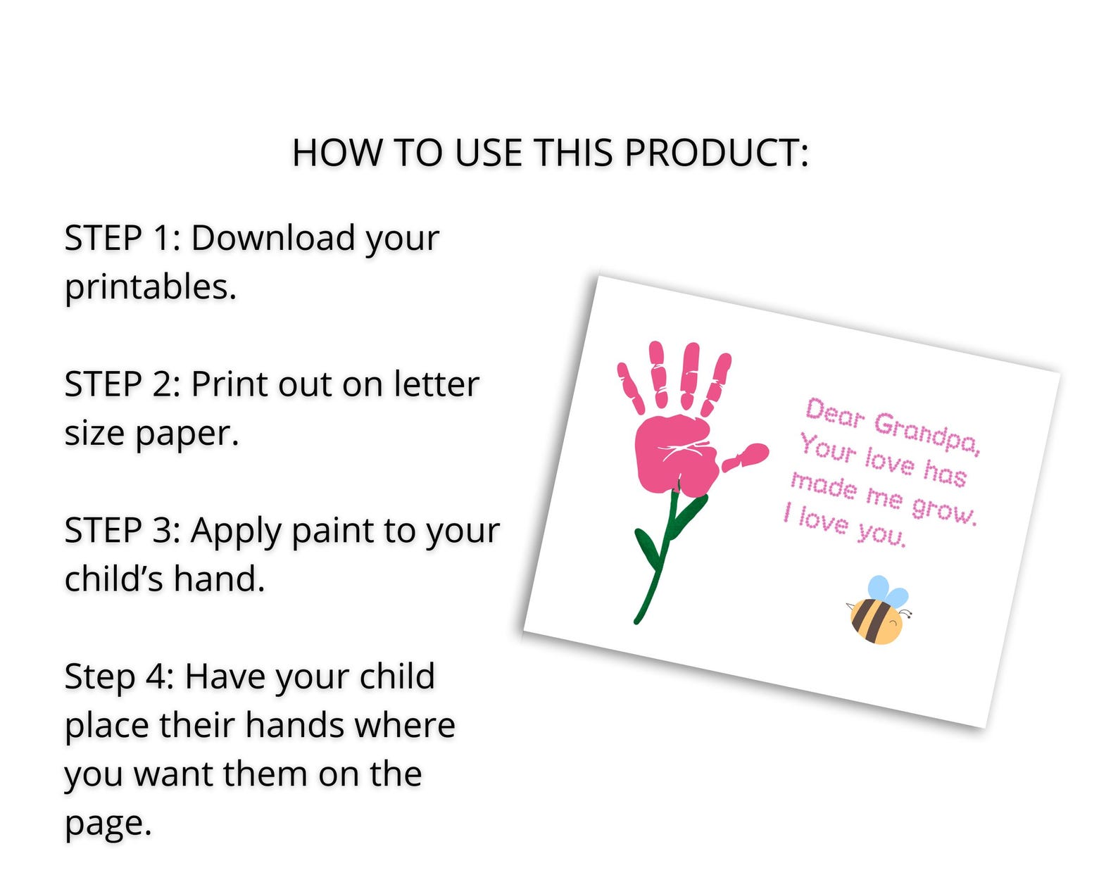 Grandpa Handprint Craft, Grandparent's Day Grandpa Handprint Craft ...