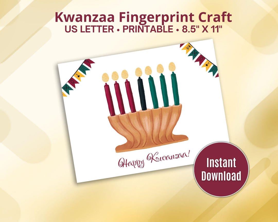 Kwanzaa Fingerprint Craft, Kwanzaa Craft, Fingerprint Craft ...