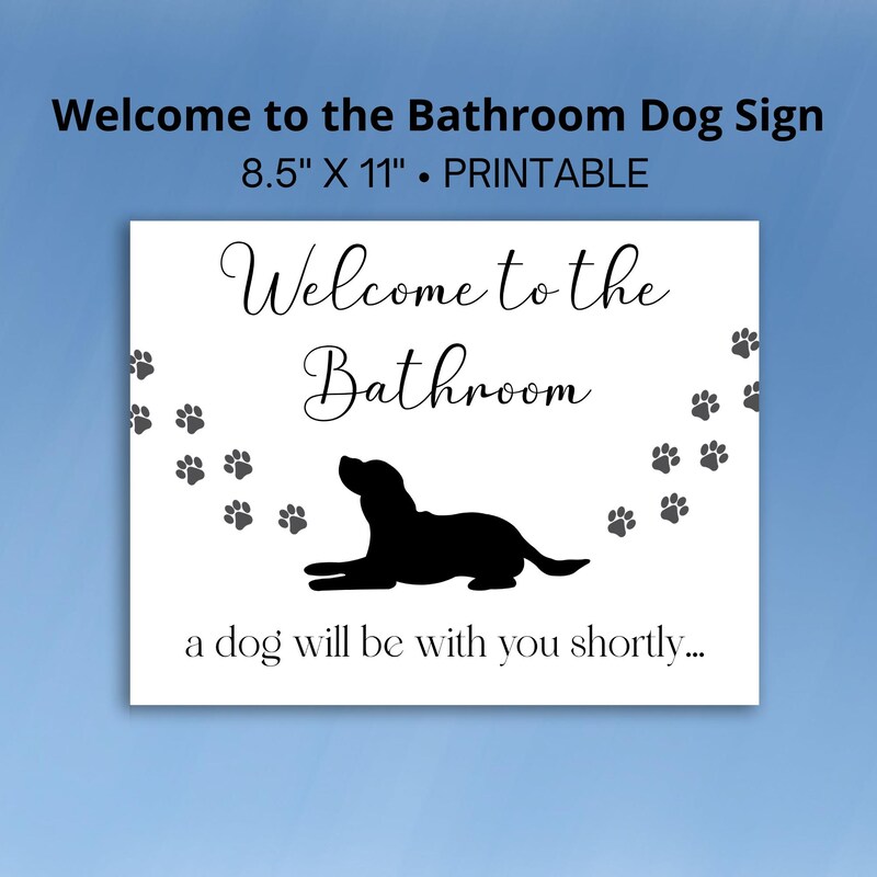 Dog Bathroom Sign - Etsy
