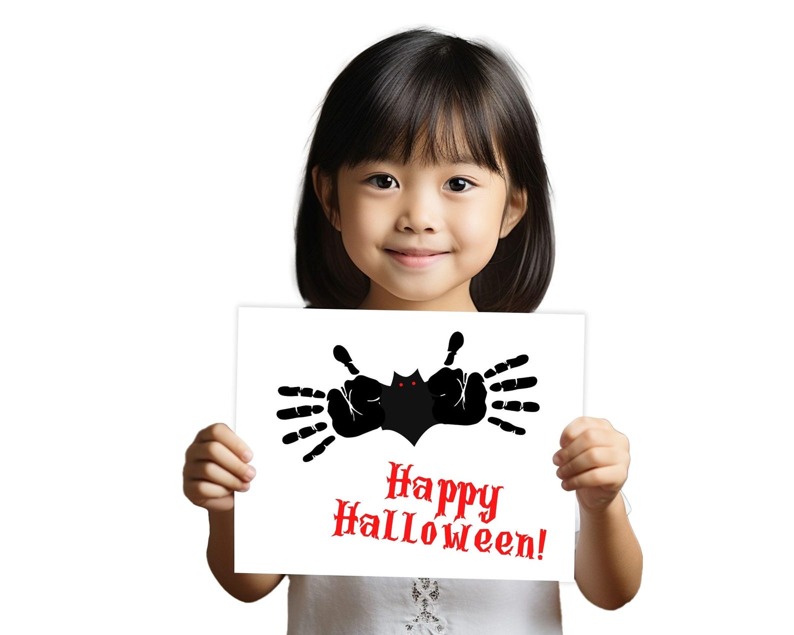 Halloween Handprint Bat Craft, Halloween Activity, Handprint Art ...