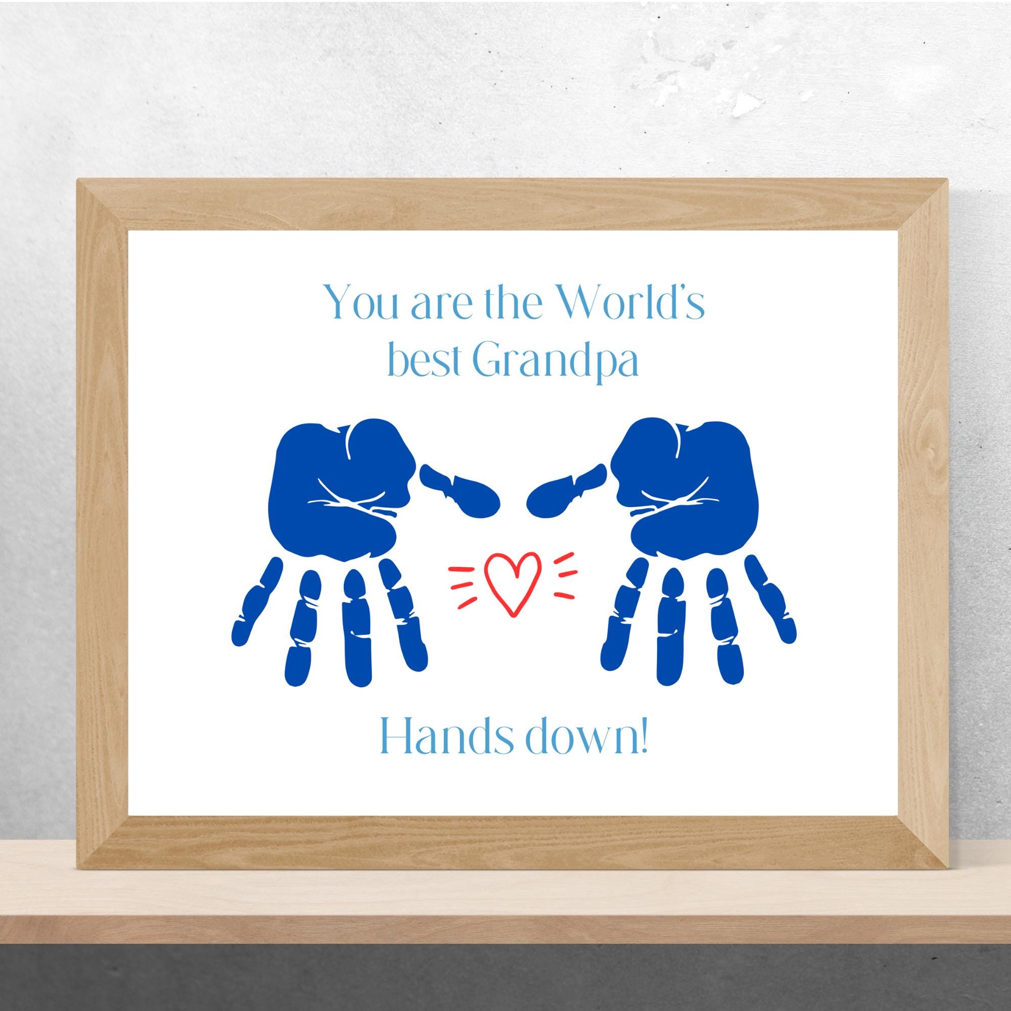 Grandpa and Grandma Handprint Craft, Grandparent's Day Grandpa ...