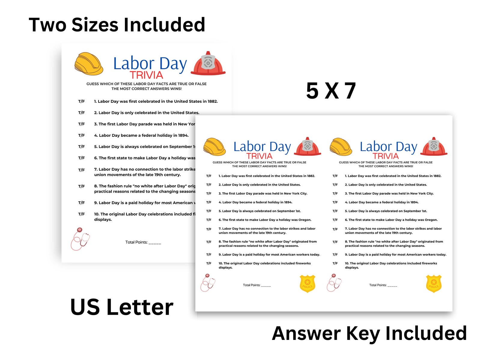Labor Day Trivia Game, Labor Day Game, Printable Labor Day Game - Etsy