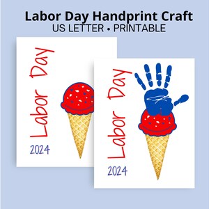 Labor Day Handprint Art, Labor Day Activity, Handprint Art, Handprint ...