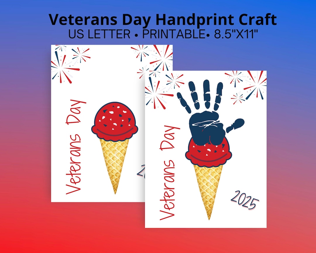 Veterans Day Handprint Art, Veterans Day Activity, Handprint Craft ...