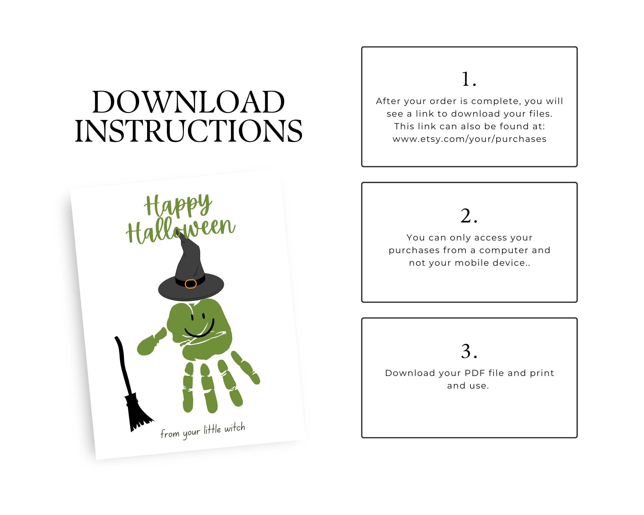 Halloween Witch Handprint Craft, Halloween Activity, Handprint Art ...