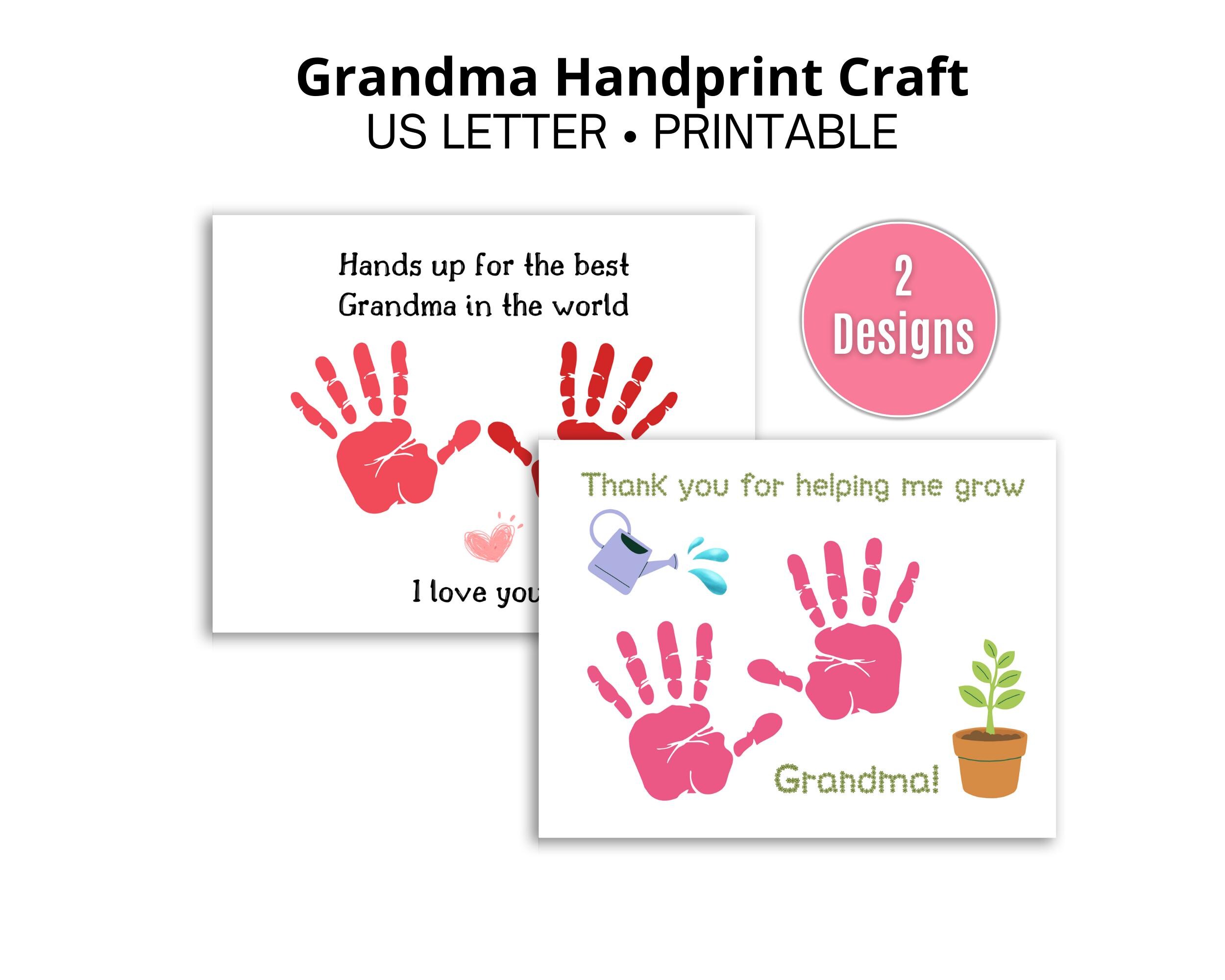 Grandpa and Grandma Handprint Craft, Grandparent's Day Grandpa ...