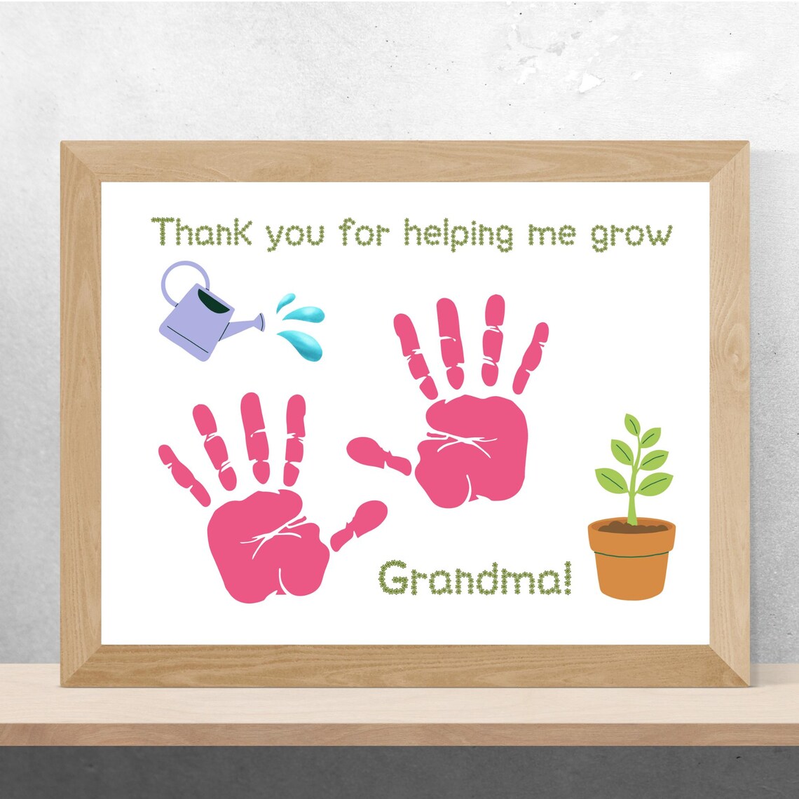 Grandpa and Grandma Handprint Craft, Grandparent's Day Grandpa ...