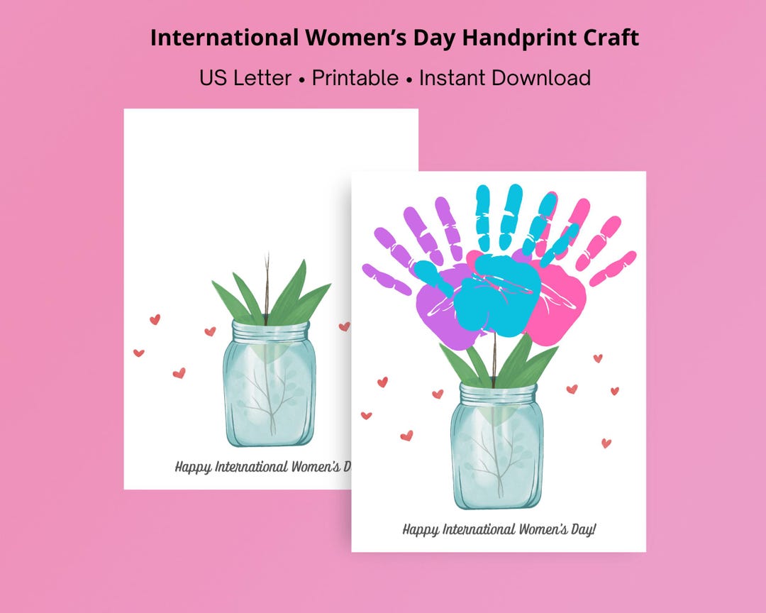 International Women's Day Handprint Craft, International Women's Day ...