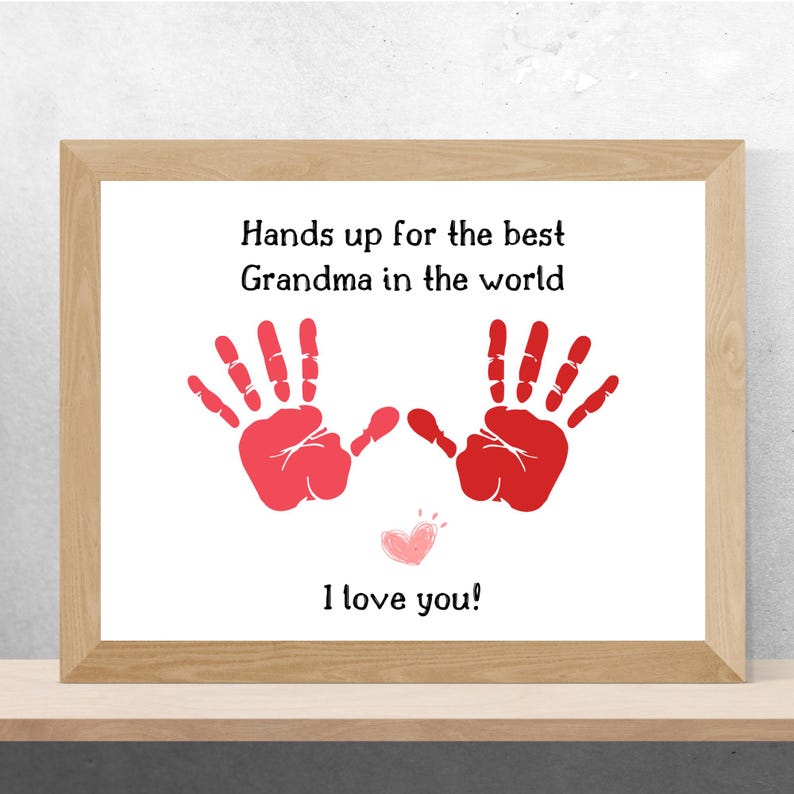Grandpa and Grandma Handprint Craft, Grandparent's Day Grandpa ...