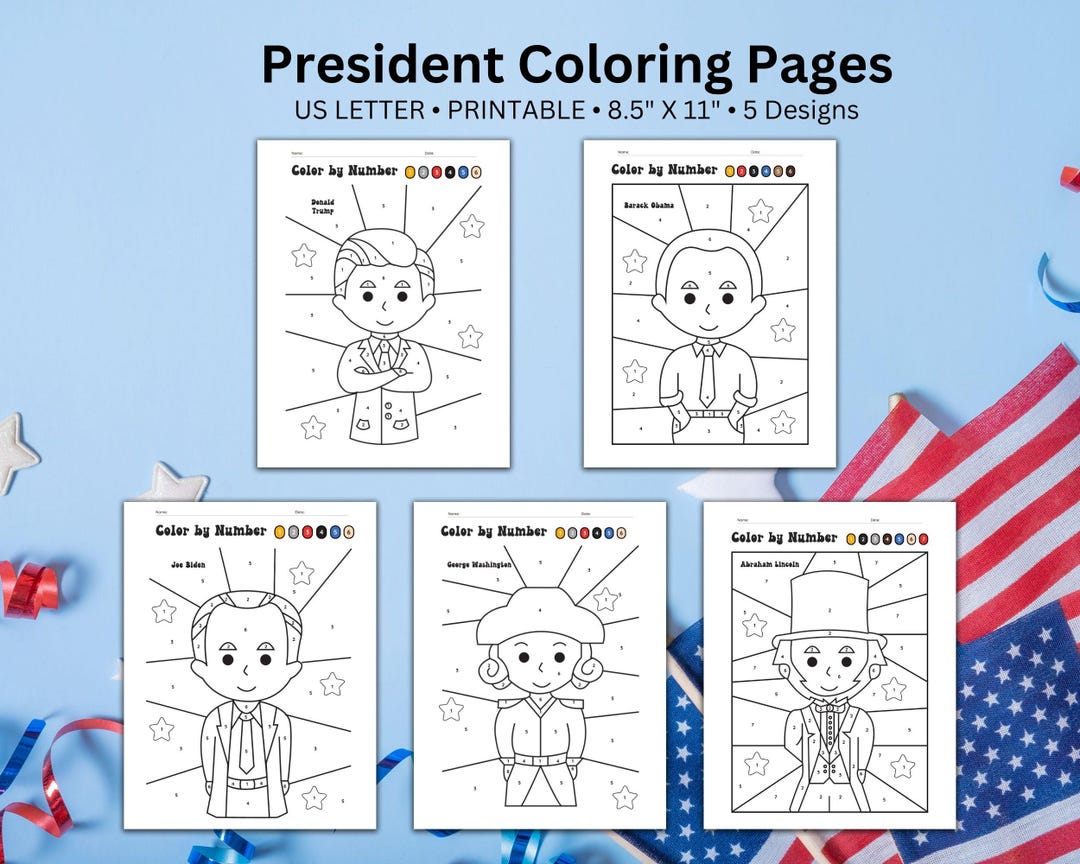 President's Day Color by Number, President's Day Coloring Pages ...