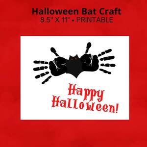 Halloween Handprint Bat Craft, Halloween Activity, Handprint Art ...