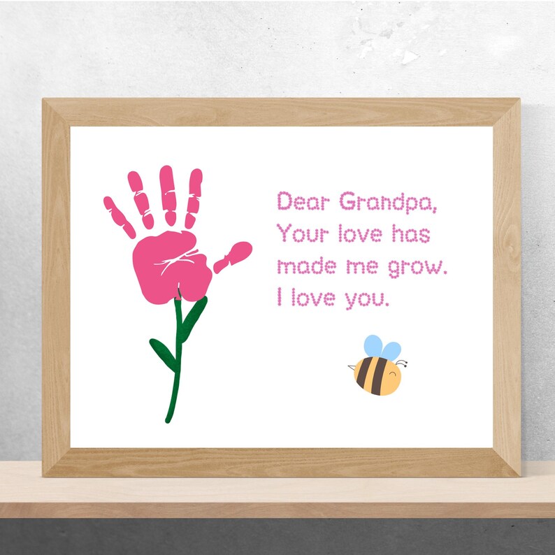 Grandpa and Grandma Handprint Craft, Grandparent's Day Grandpa ...
