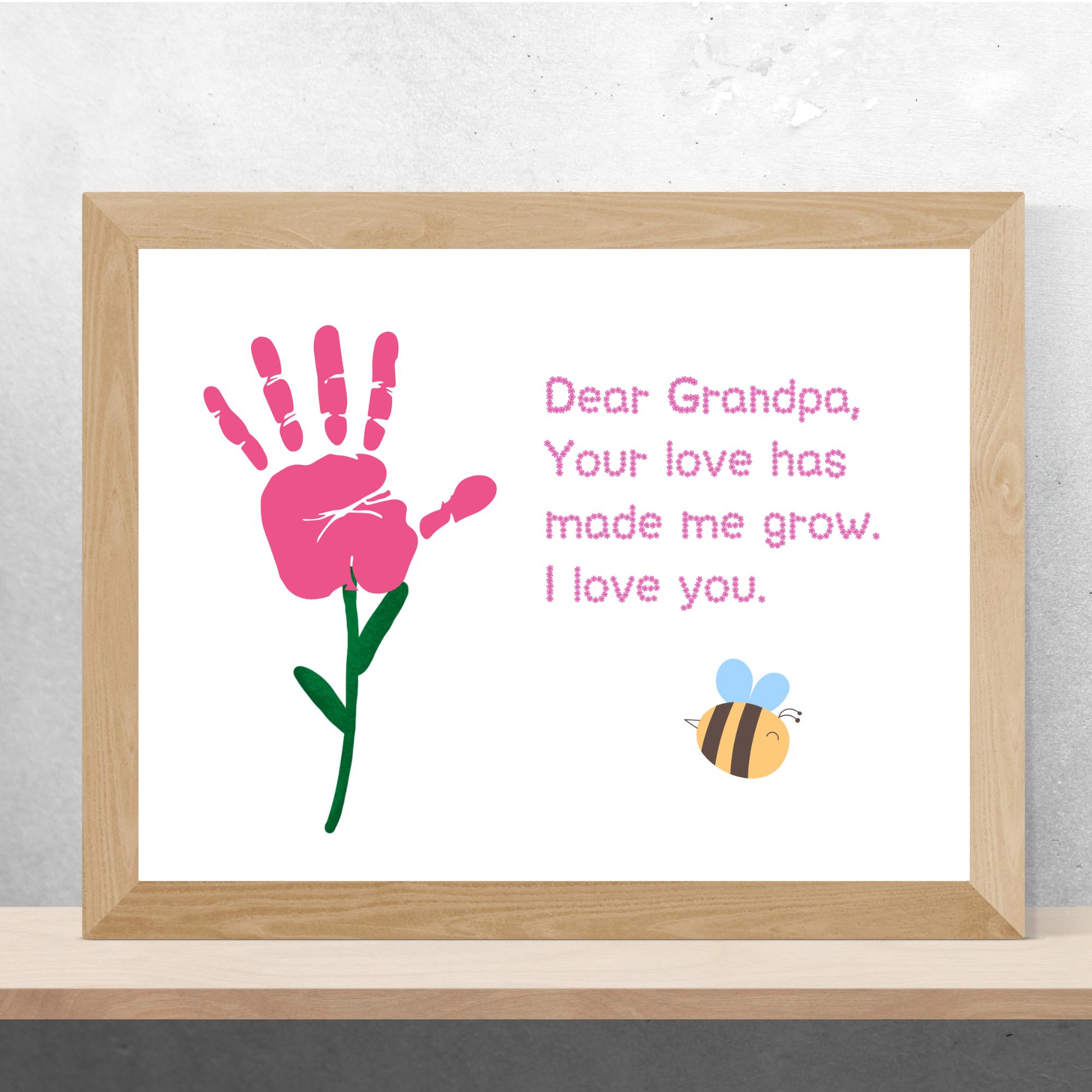 Grandpa and Grandma Handprint Craft, Grandparent's Day Grandpa ...