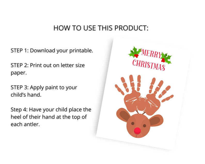 Christmas Handprint Craft, Handprint Keepsake, Daycare Activity ...