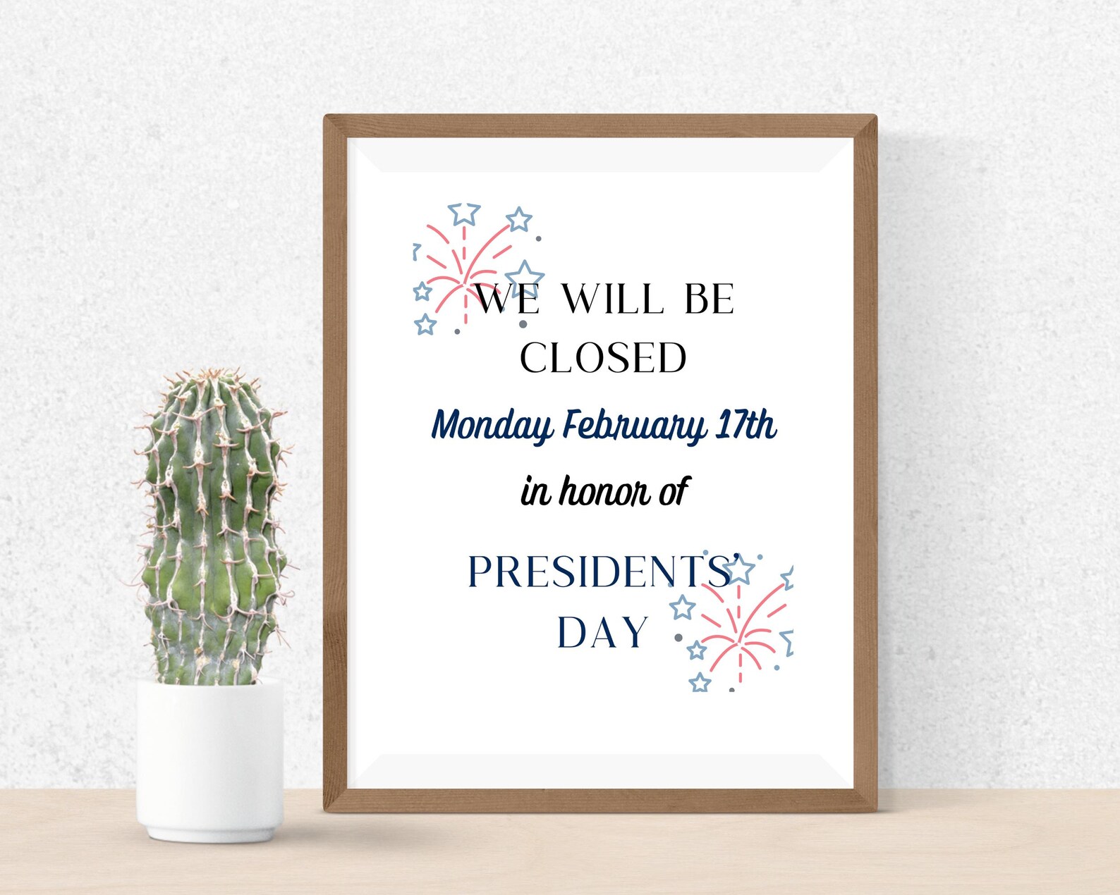 Presidents' Day Printable Closed Sign 2025, Presidents Day Printable ...