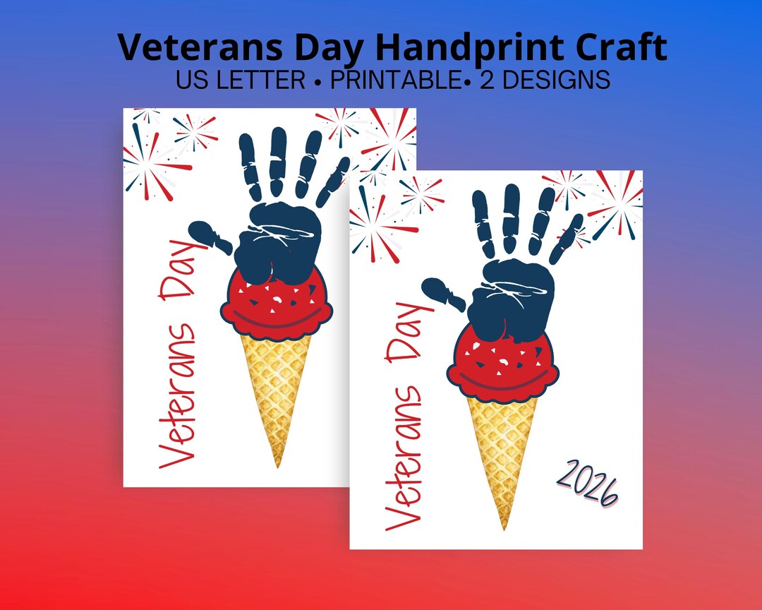 Veterans Day Handprint Art, Veterans Day Activity, Handprint Craft ...