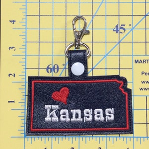 Kansas State Snap Tab - DIGITAL DOWNLOAD - in the Hoop Embroidery ...