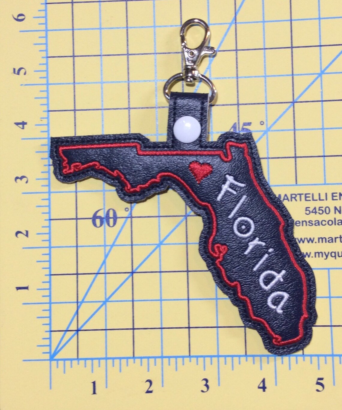 Florida state snap tab DIGITAL DOWNLOAD In The Hoop | Etsy