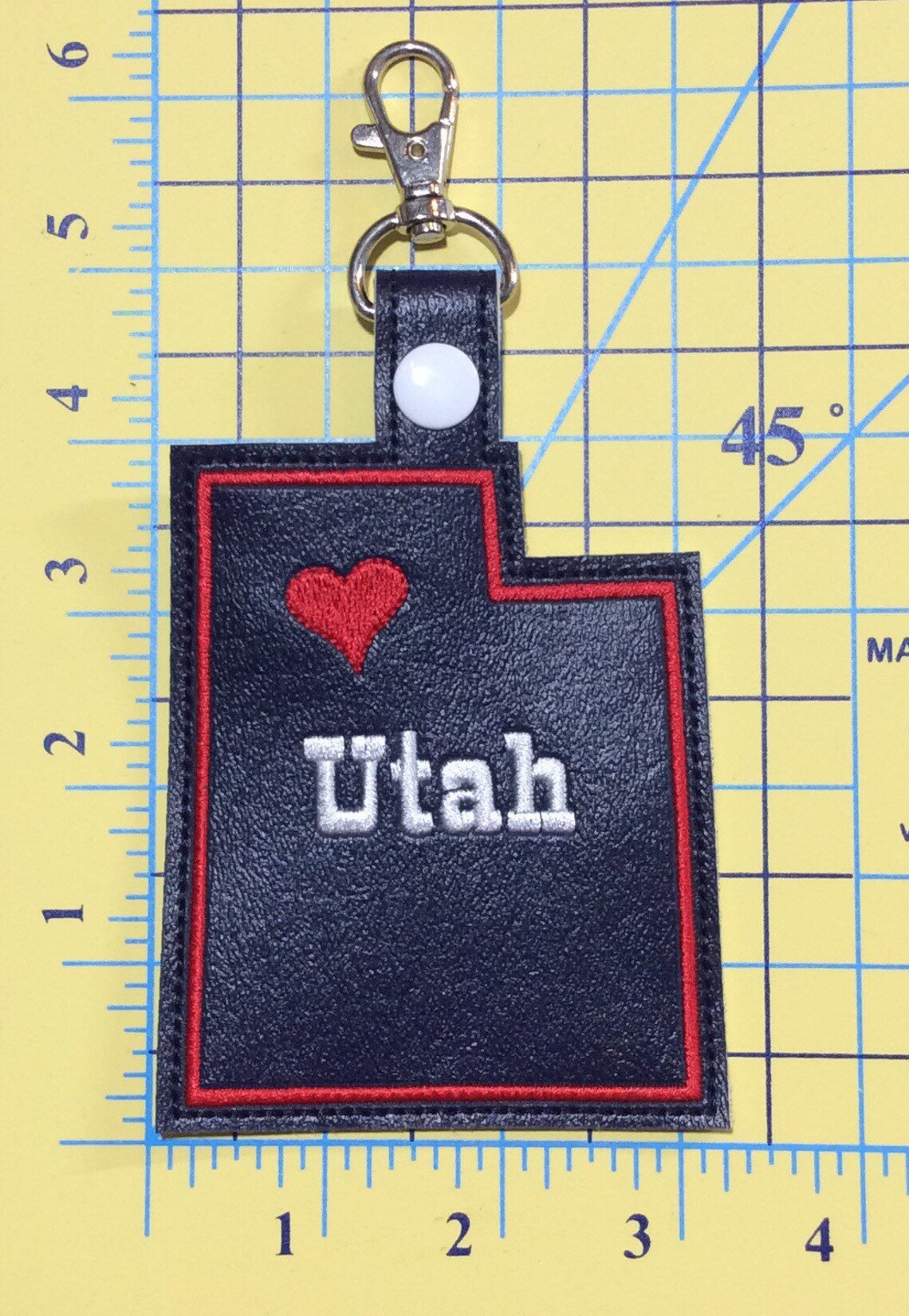 Utah State Snap Tab - DIGITAL DOWNLOAD - in the Hoop Embroidery Machine ...