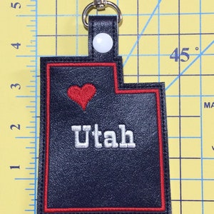 Utah State Snap Tab - DIGITAL DOWNLOAD - in the Hoop Embroidery Machine ...