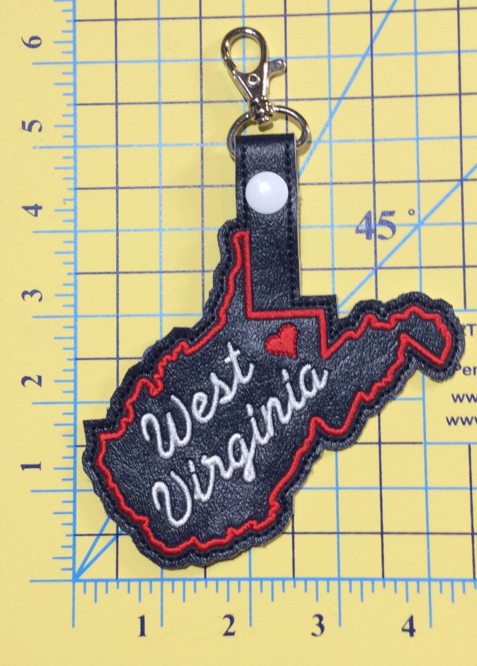 West Virginia State Snap Tab DIGITAL DOWNLOAD in the Hoop | Etsy